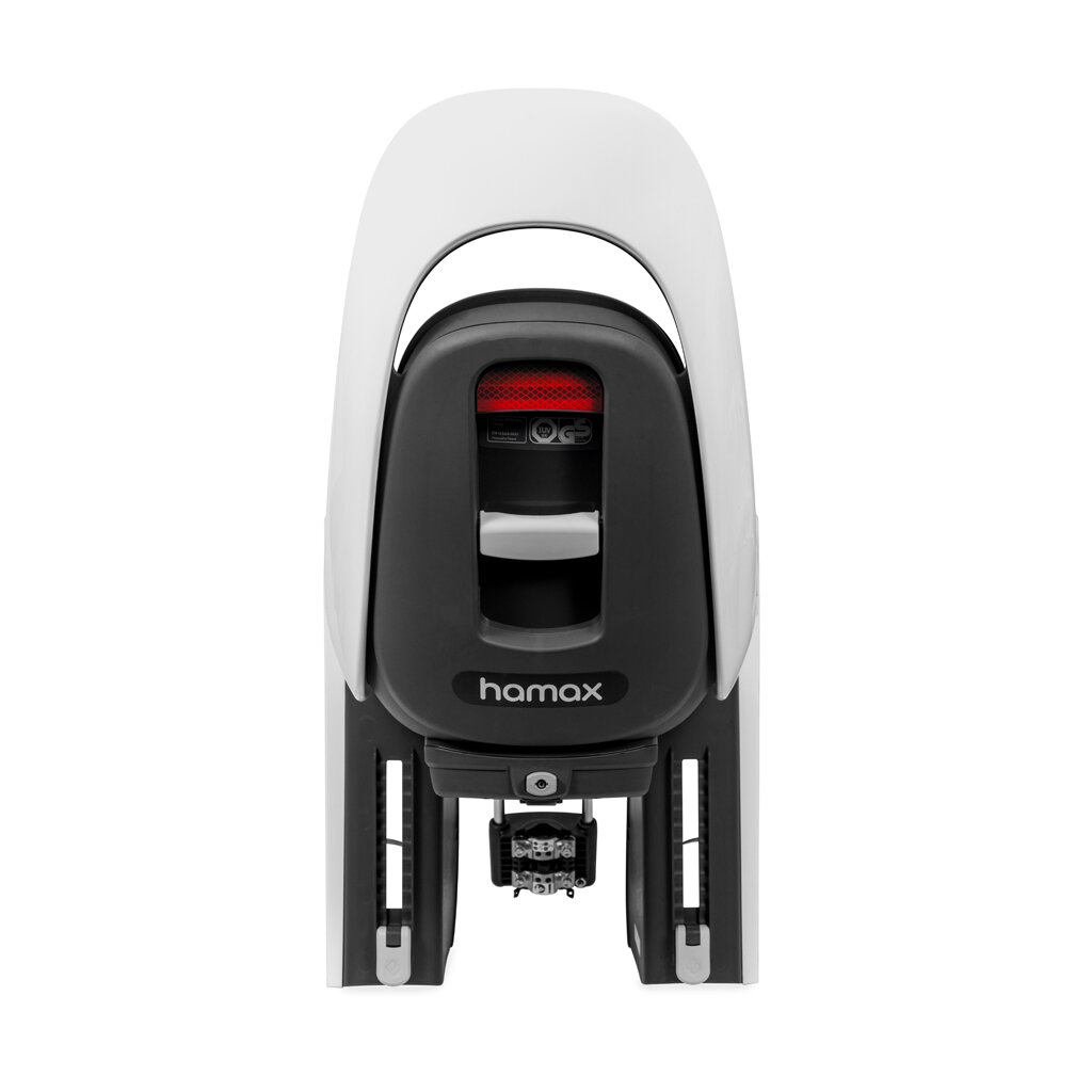 HAMAX Cyklosedačka s uzamykatelným zámkem Caress White/Black | feedo.cz