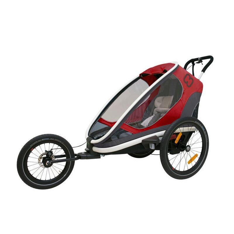 HAMAX Outback 2v1 - double vozík za kolo Grey/Red/Antracit | feedo.cz