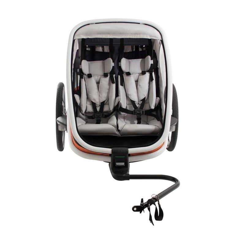 HAMAX Outback 2v1 - double vozík za kolo Grey/Red/Antracit | feedo.cz