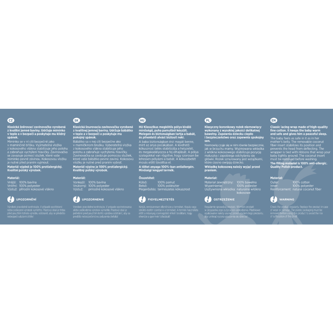 PETITE&MARS Zavinovačka šněrovací Nurse s pevnou kokosovou vložkou ...