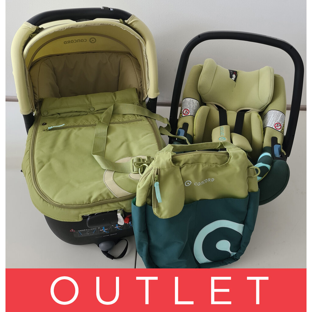 Concord neo travel set green / hlboká vanička, autosedačka, taška ...
