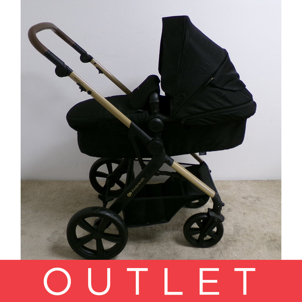 KINDERKRAFT Kočárek kombinovaný Moov 2 3v1 Pure Black - pěnová kola | feedo.cz