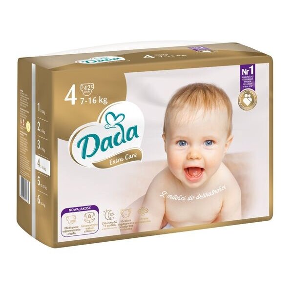 DADA Pleny jednorázové Extra Care 4 (7-16 kg) 42 ks | feedo.cz
