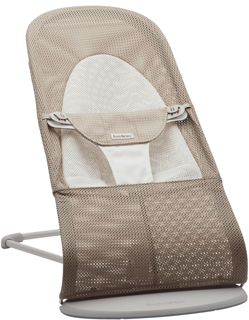 BABYBJÖRN Lehátko Balance Soft Grey Beige/White mesh, svetlá šedá ...