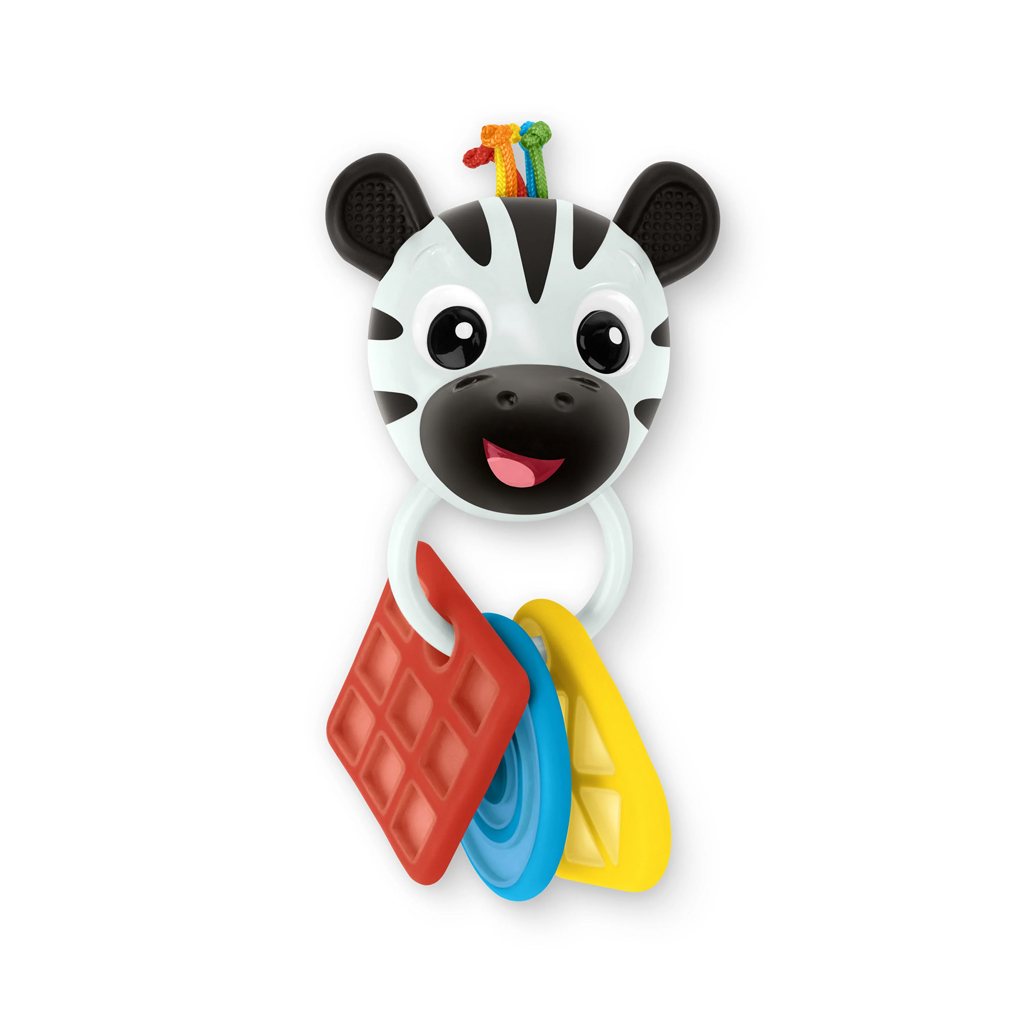 BABY EINSTEIN Kousátko s chrastítkem zebra Zen™ Shake-a-Shape bez BPA ...