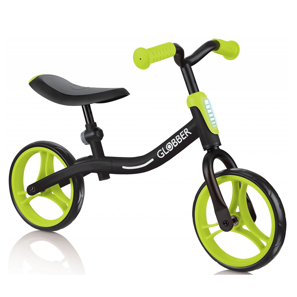 GLOBBER Odrážedlo GO BIKE - Black / Lime green | feedo.cz