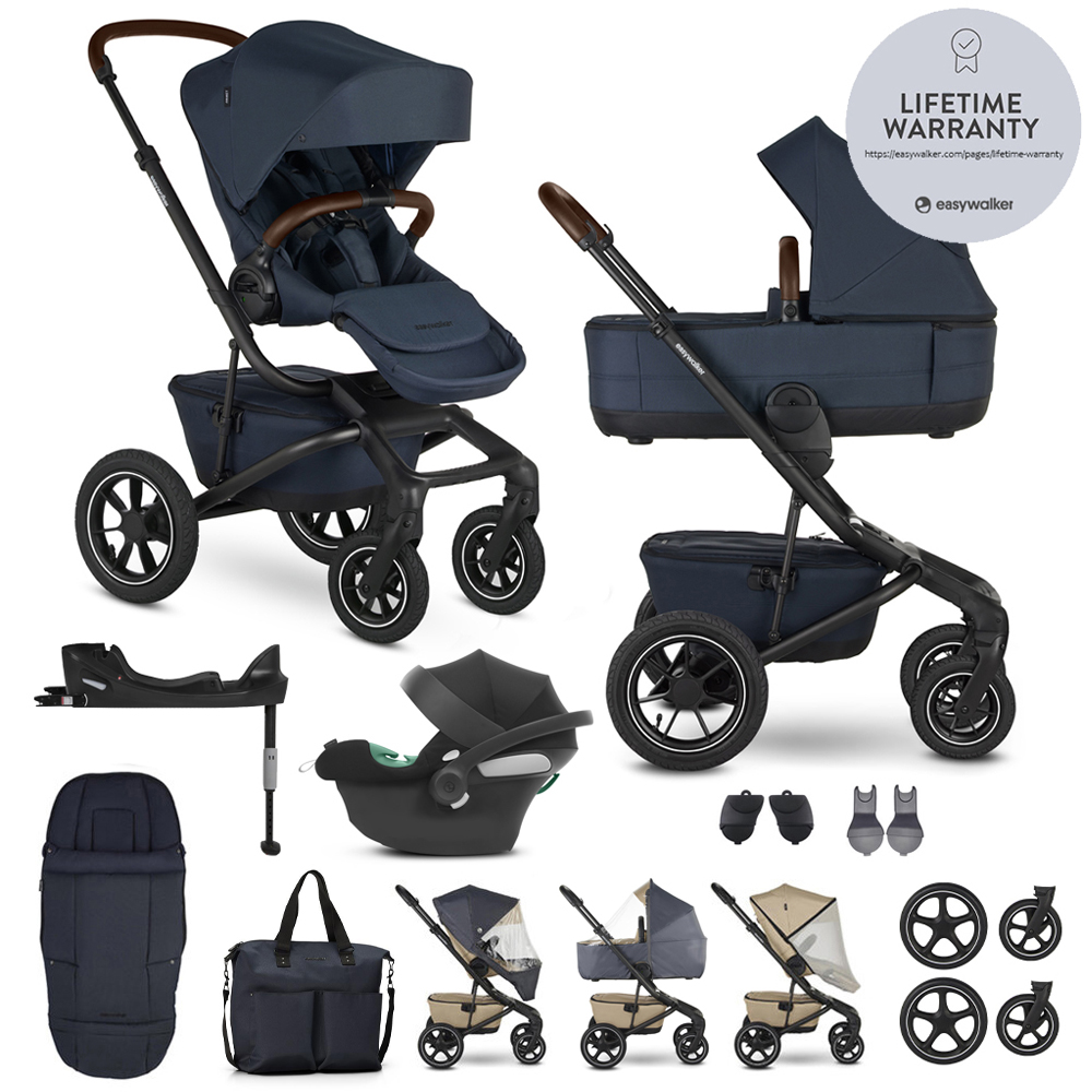 EASYWALKER SET Kočík 4v1 Jimmey Indigo Blue XXL AIR + RWS + CYBEX Aton B2 i-Size + základňa ...