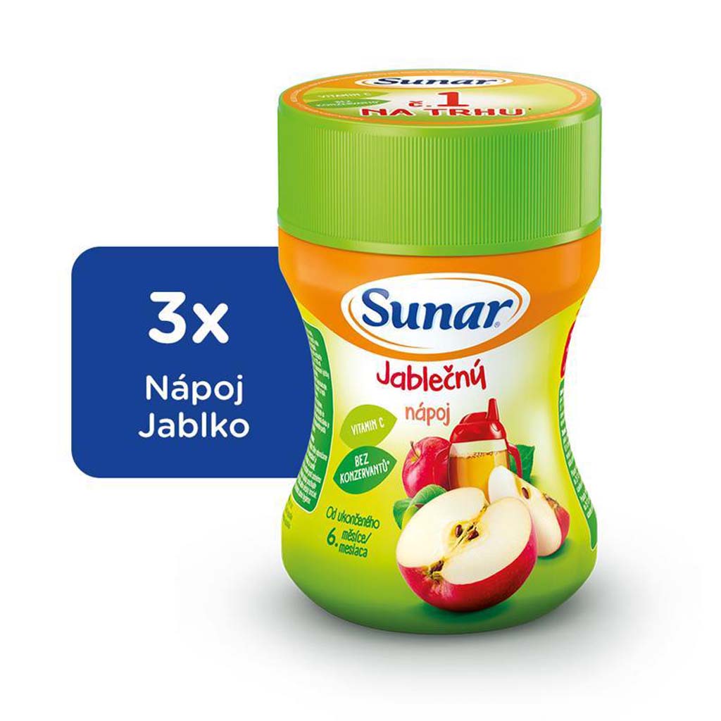 3x SUNAR Nápoj rozpustný jablčný 200 g | feedo.sk
