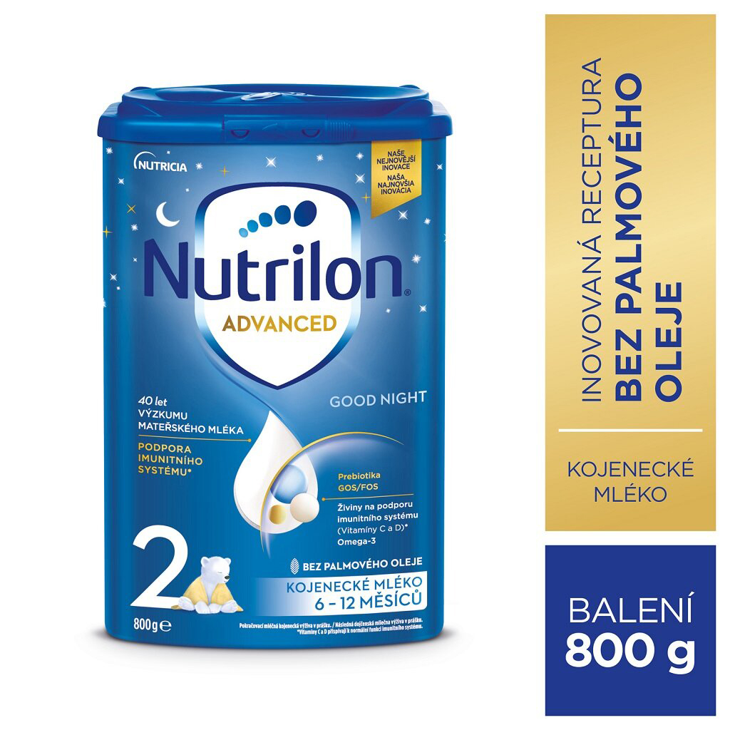 NUTRILON 2 Advanced Good Night následné dojčenské mlieko od uk. 6. mesiaca 800 g | feedo.sk