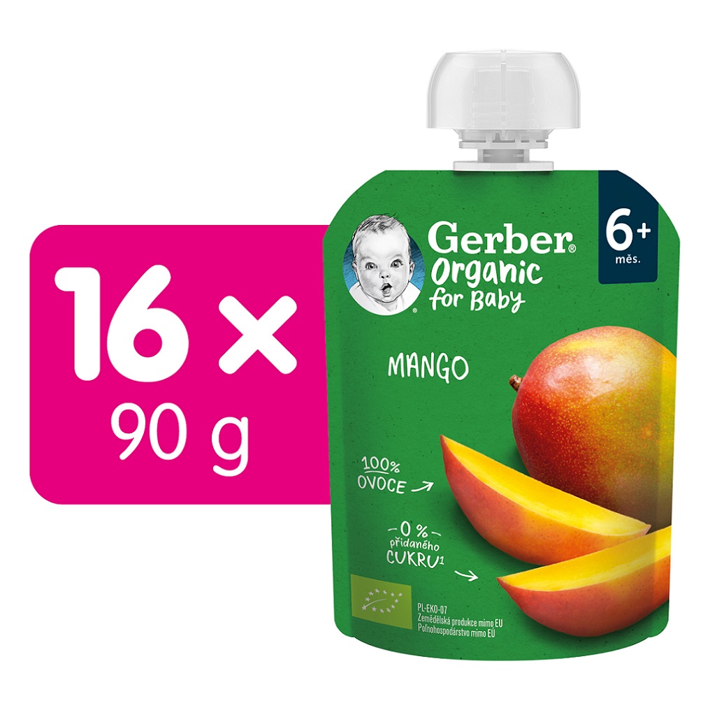 16x GERBER Organic Kapsička mango 90 g | feedo.sk