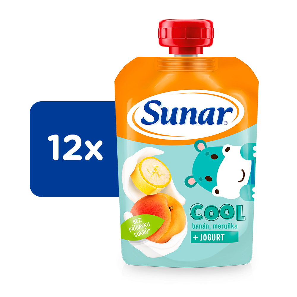 12x SUNAR Cool banán, meruňka, jogurt 110g | feedo.cz