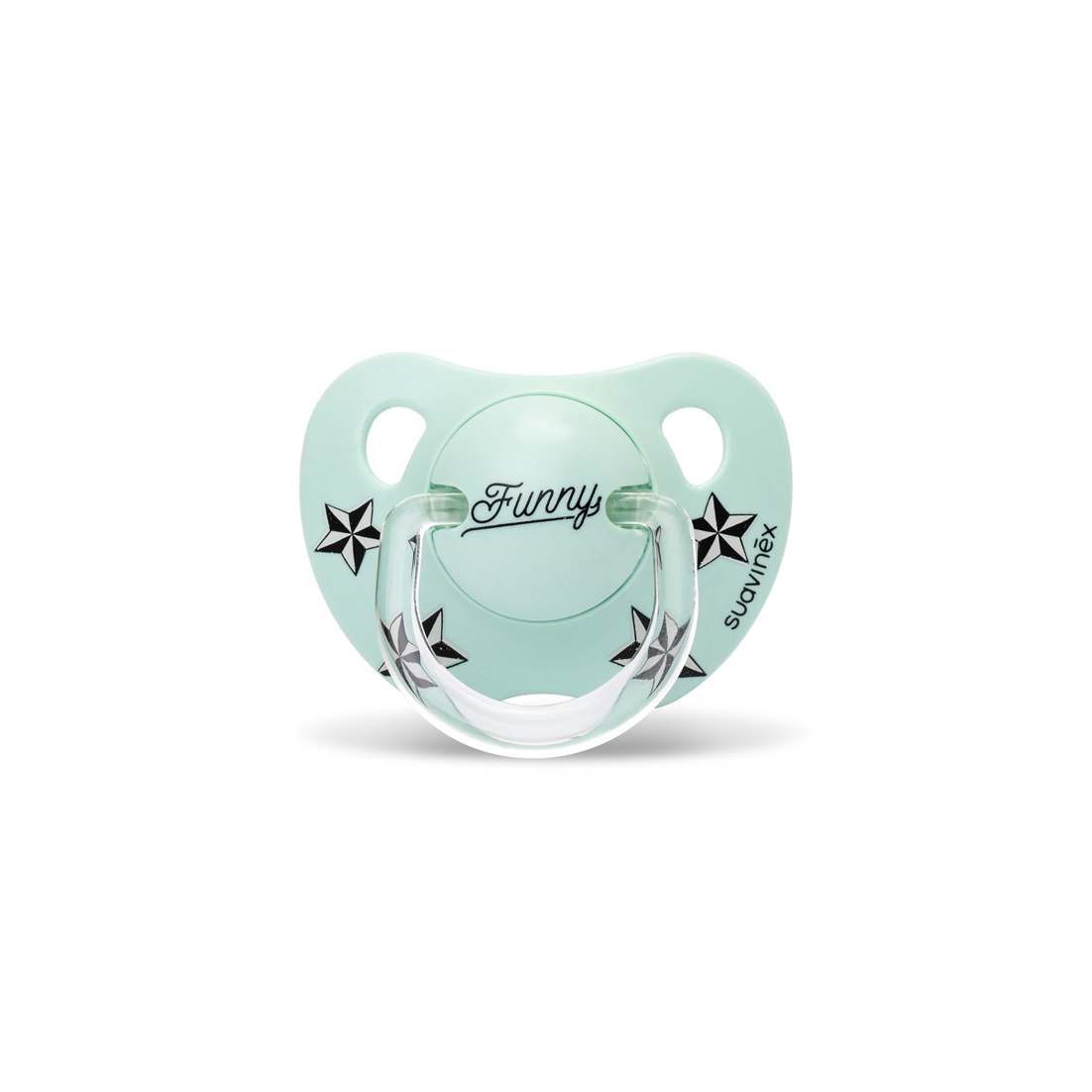 SUAVINEX Dudlík anatomický siilikon AS YOU FUNNY 18m+ mint | feedo.cz