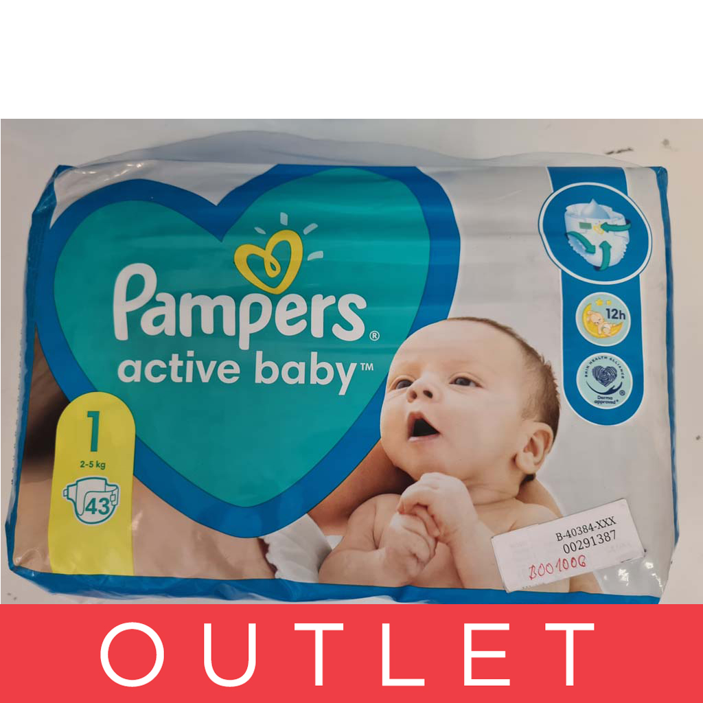EXP: 03/2024 PAMPERS New Baby-Dry 1 (2-5 kg) 43 ks, jednorázové pleny ...