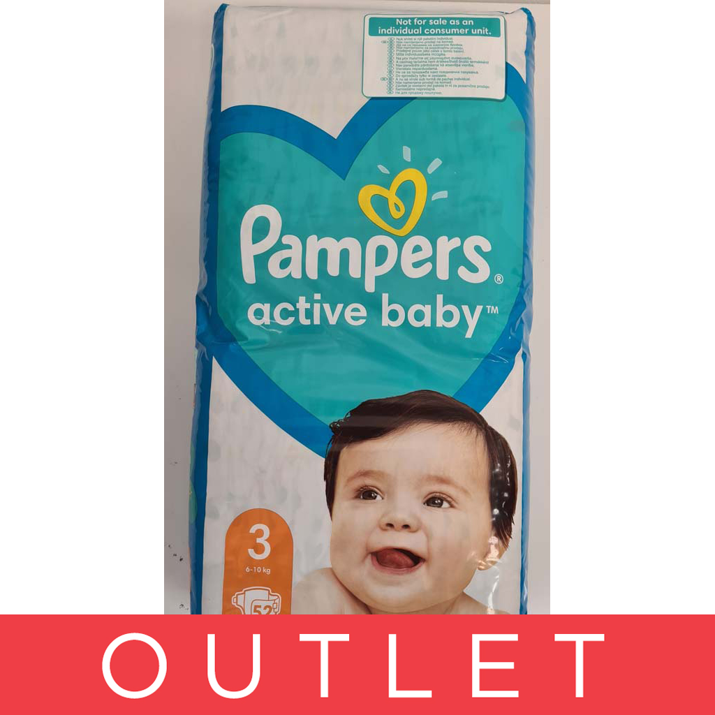EXP: 12/2023 PAMPERS Active Baby 3 (6-10 kg) 52 ks | feedo.cz