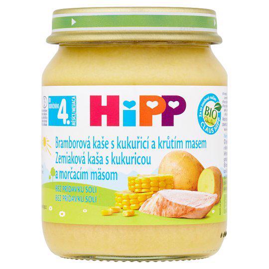 HiPP BIO Zemiaky a kukurica s morčacím mäsom 125 g | feedo.sk