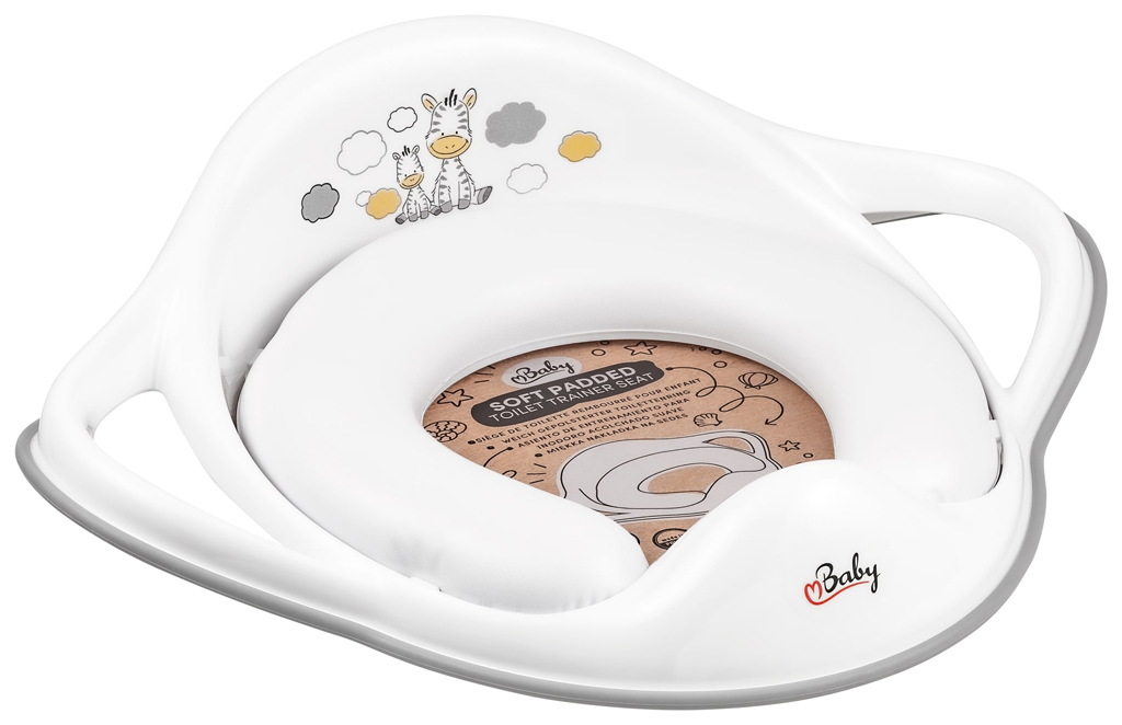 MALTEX Redukcia na WC s úchytmi mäkká Zebra - White | feedo.sk