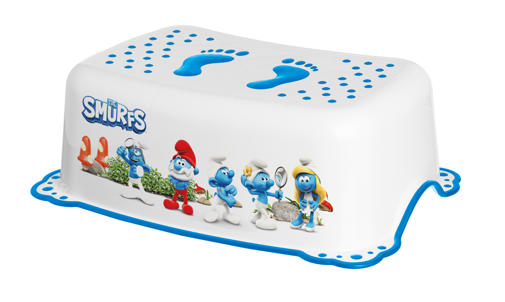 MALTEX Stupínek protiskluzový Šmoulové - white | feedo.cz