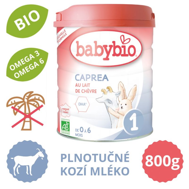 BABYBIO CAPREA 1 plnotučné kozí kojenecké bio mléko 800 g | Feedo.cz